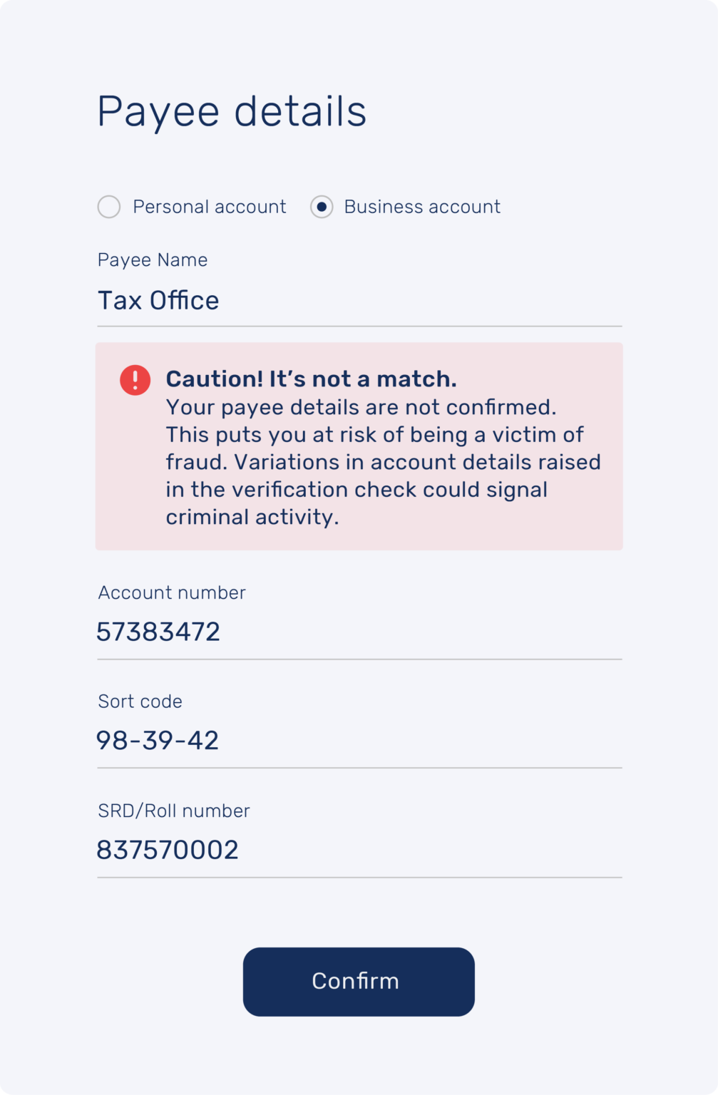 Confirmation of Payee API: Tailored solution for PSPs